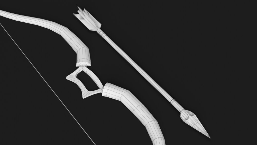 Bow and Arrow 3D 모델 - 다운로드 Bladed Weapon on 3DModels.org