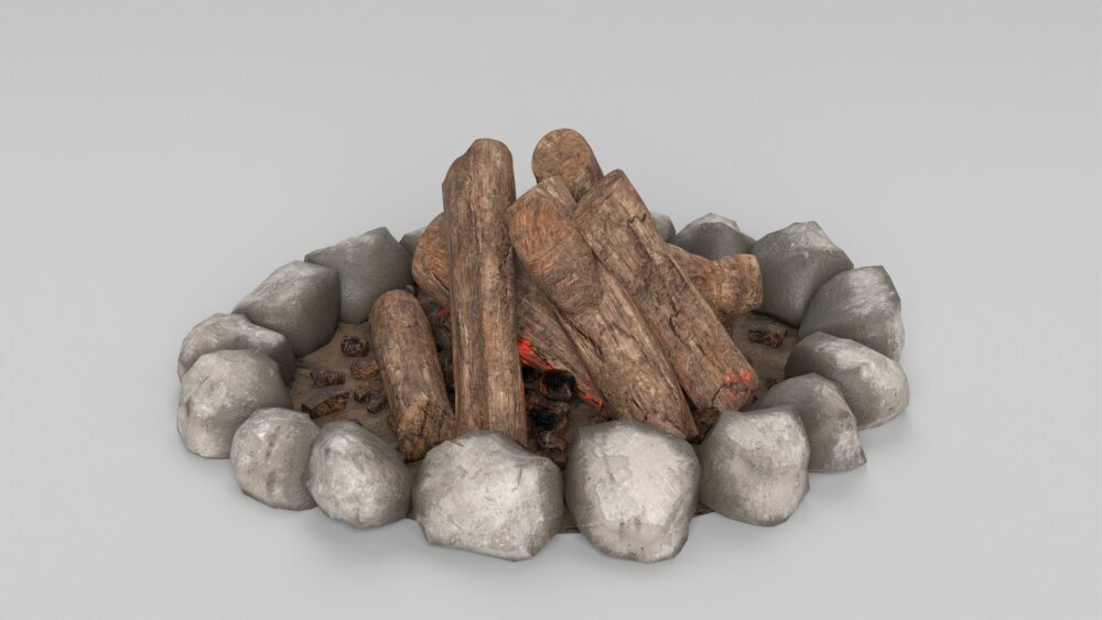 Stone Campfire 3D model - Download Hobbies on 3DModels.org