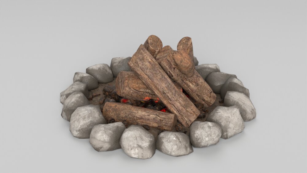 Stone Campfire 3D model - Download Hobbies on 3DModels.org