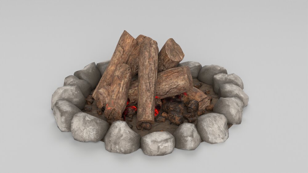 Stone Campfire 3D model - Download Hobbies on 3DModels.org