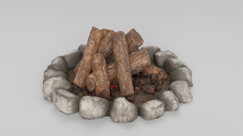 Stone Campfire 3D model - Download Hobbies on 3DModels.org