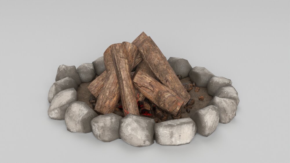 Stone Campfire 3D model - Download Hobbies on 3DModels.org