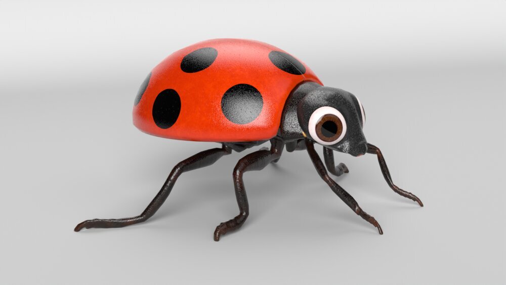 Cartoon Lady Bug 3D model - Download Cartoon characters on 3DModels.org