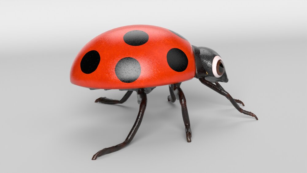 Cartoon Lady Bug 3D model - Download Cartoon characters on 3DModels.org
