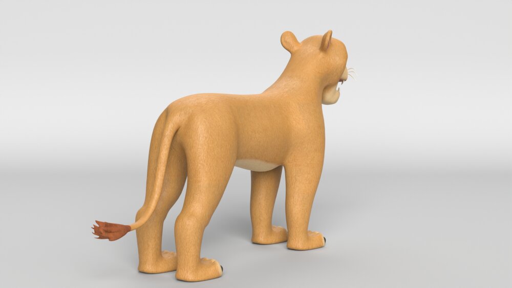 Cartoon Lion Female 3D model - Download Cartoon characters on 3DModels.org