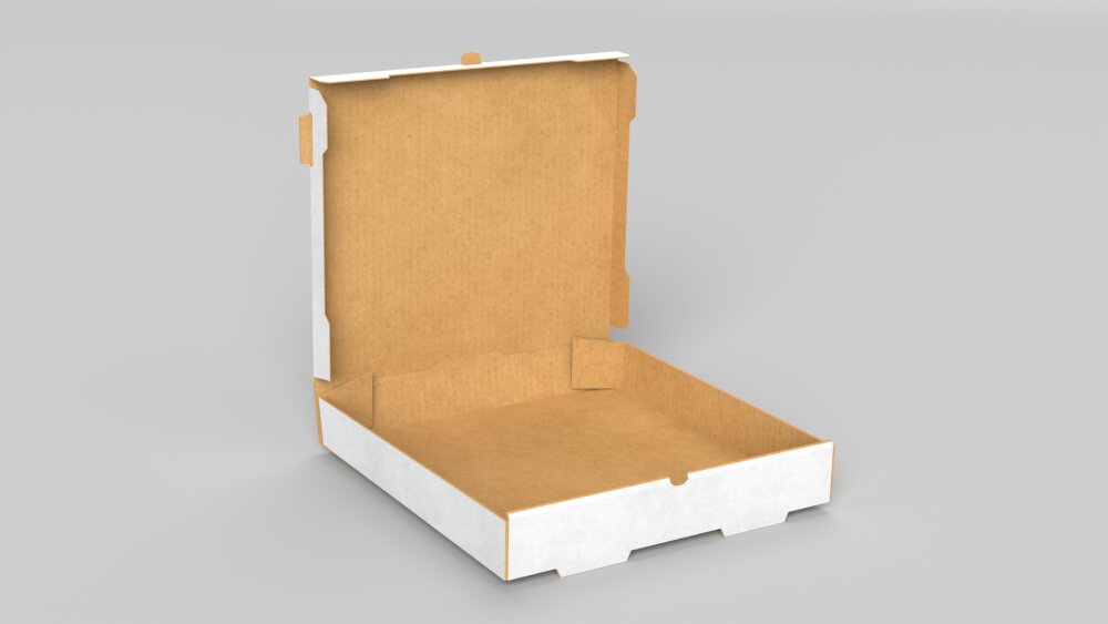 Cardboard Pizza Box 3D 모델 - 다운로드 포장 및 상자 on 3DModels.org