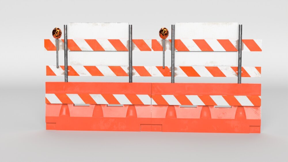 Road Block 3D model - Download Street elements on 3DModels.org