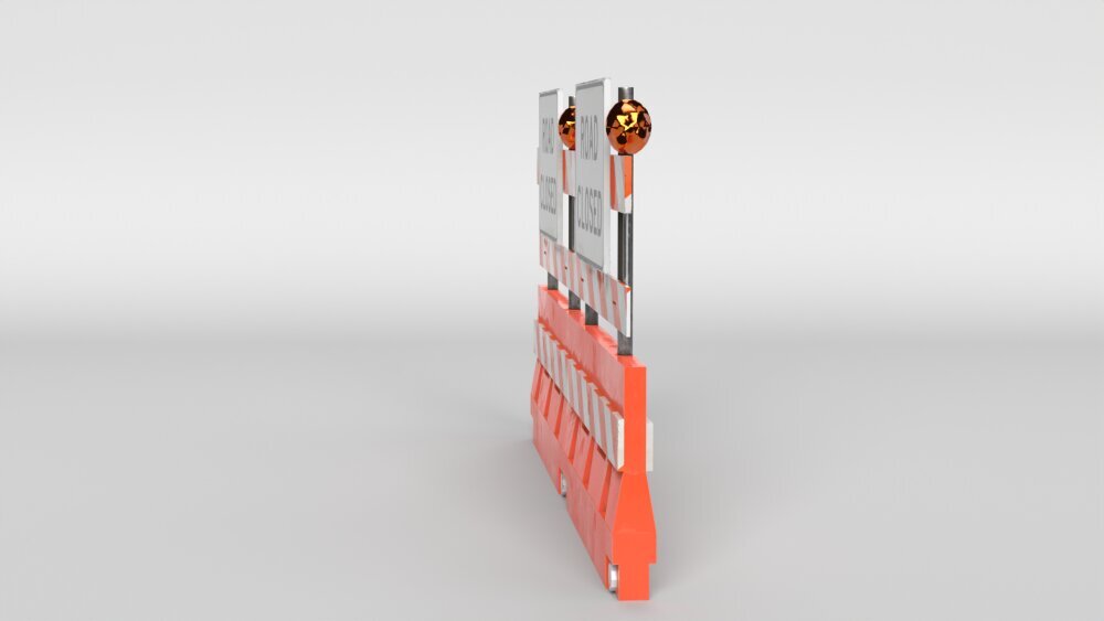 Road Block 3D model - Download Street elements on 3DModels.org