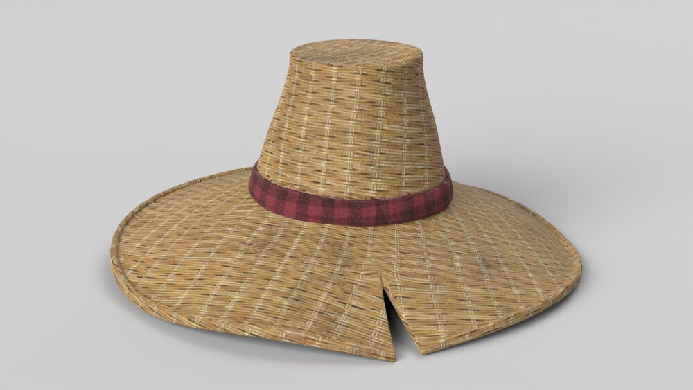 Straw Hat 3D model - Download Hats on 3DModels.org