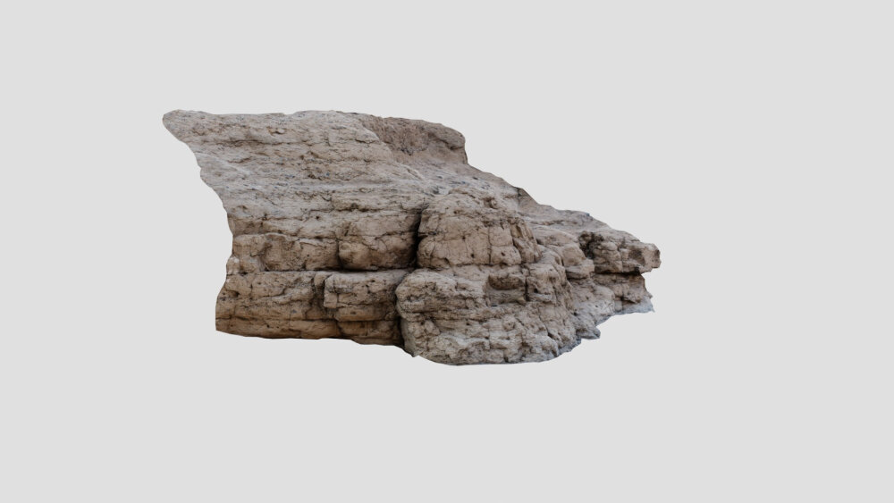 Rock Formation with Layered Texture and Natural Erosion Patterns 3D ...