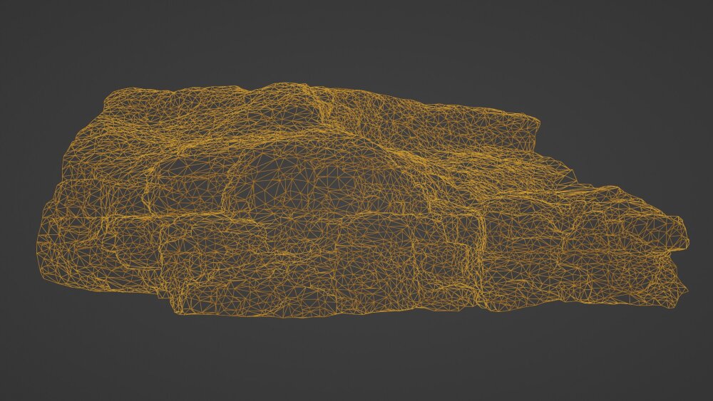 Rock Formation with Layered Texture and Natural Erosion Patterns 3D ...