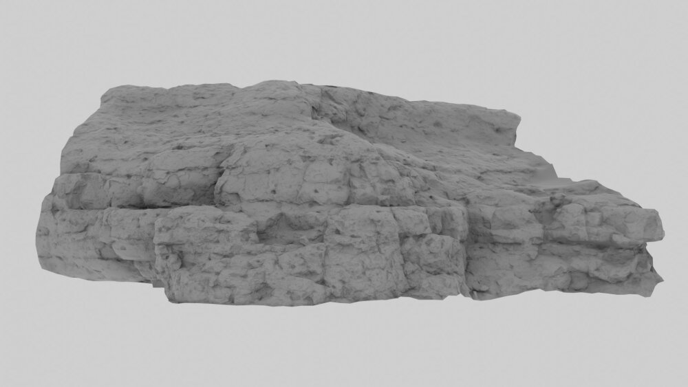 Rock Formation with Layered Texture and Natural Erosion Patterns 3D ...