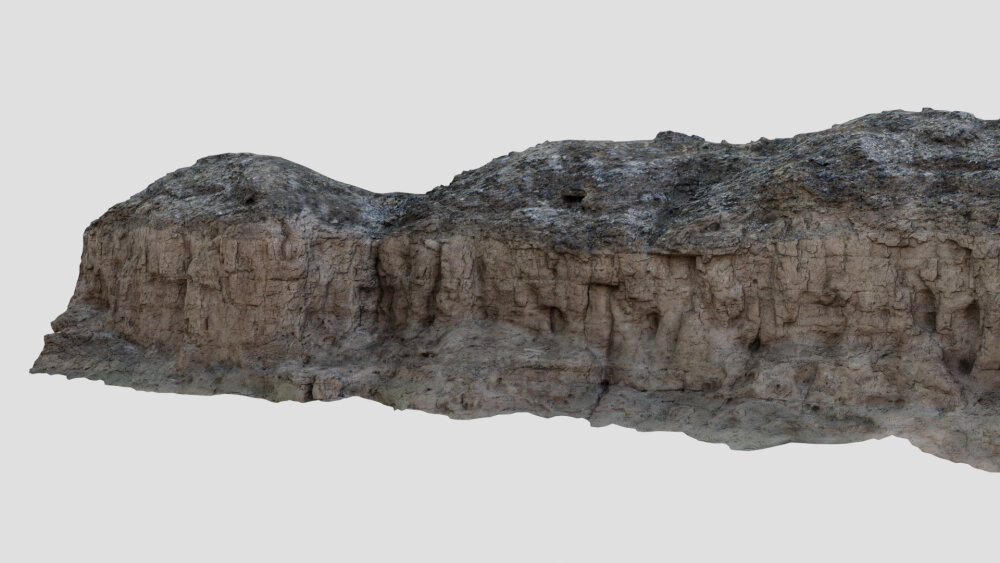 Rocky Terrain with Stratified Layers 3D model - Download Landscapes on ...