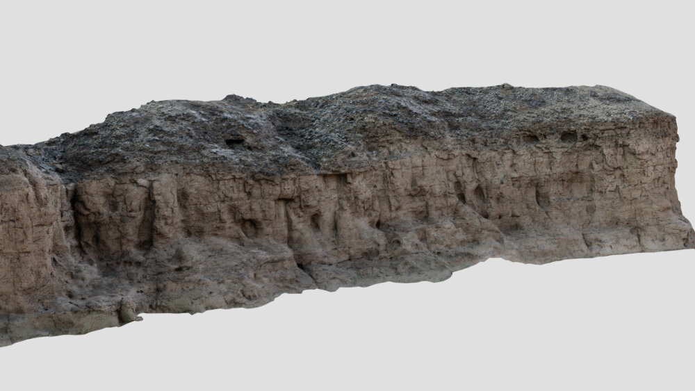 Rocky Terrain with Stratified Layers 3D model - Download Landscapes on ...