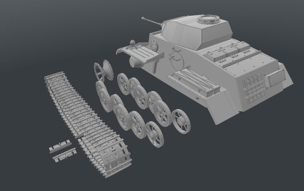 Panzer 2 J Tank 3D model - Download Tank on 3DModels.org