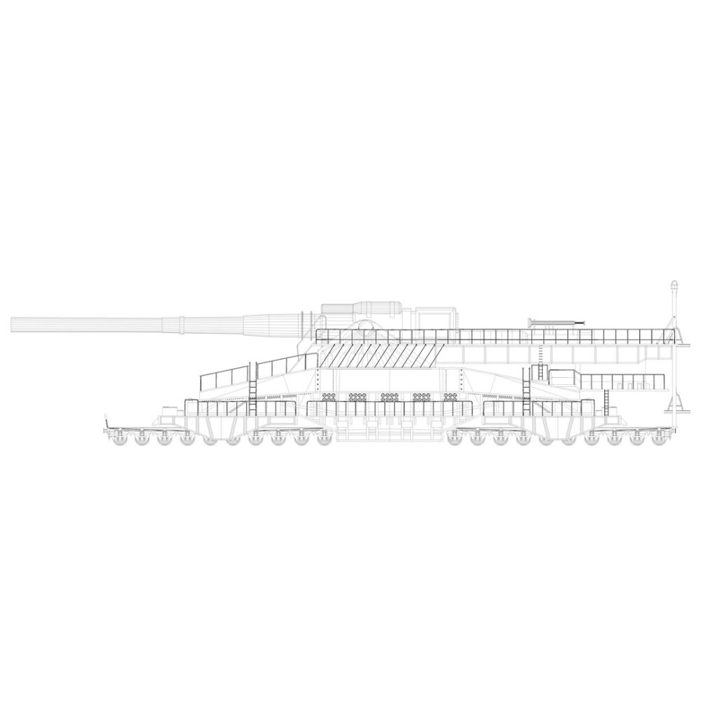 Schwerer Gustav Railway Gun 3D model - Download Gun on 3DModels.org