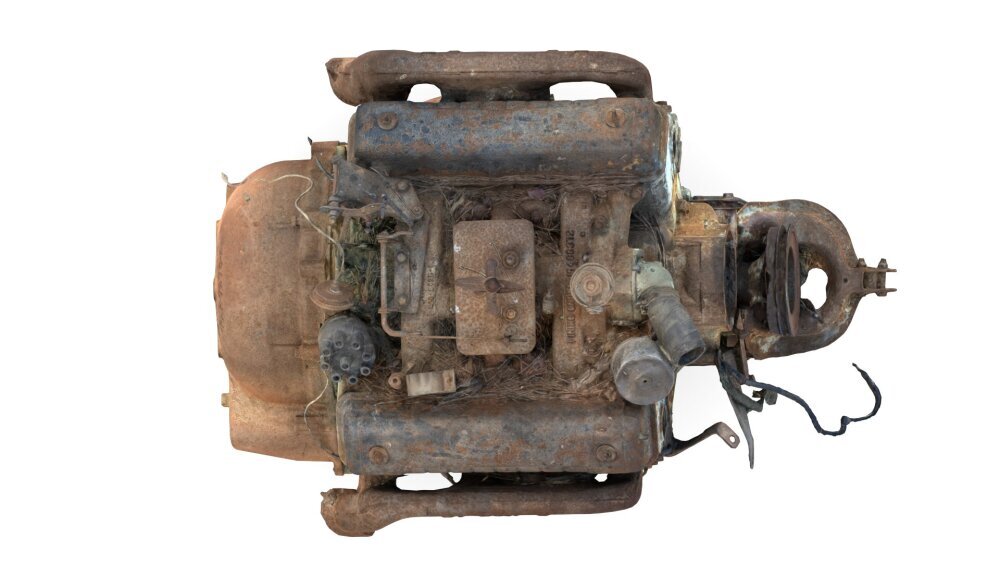 Old Rusty Y-block V8 Engine 3D model - Download Engine on 3DModels.org