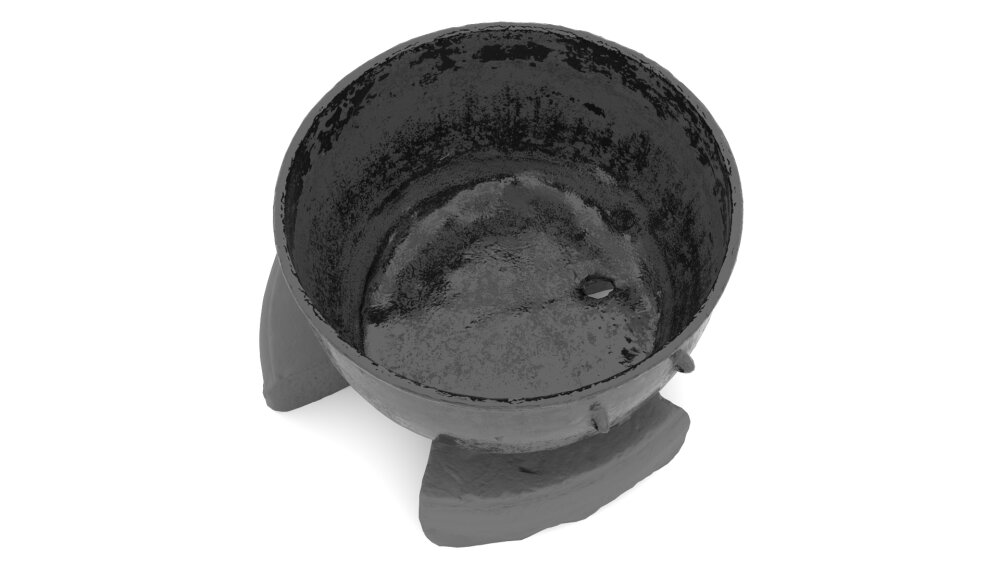Ancient Steel Cauldron 3D model - Download Tableware on 3DModels.org