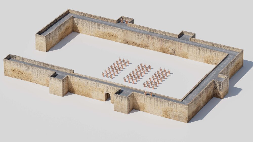 Modular Stone Walls Roman Ancient Fort Scan with Lods Pack 8 Assets 3D ...