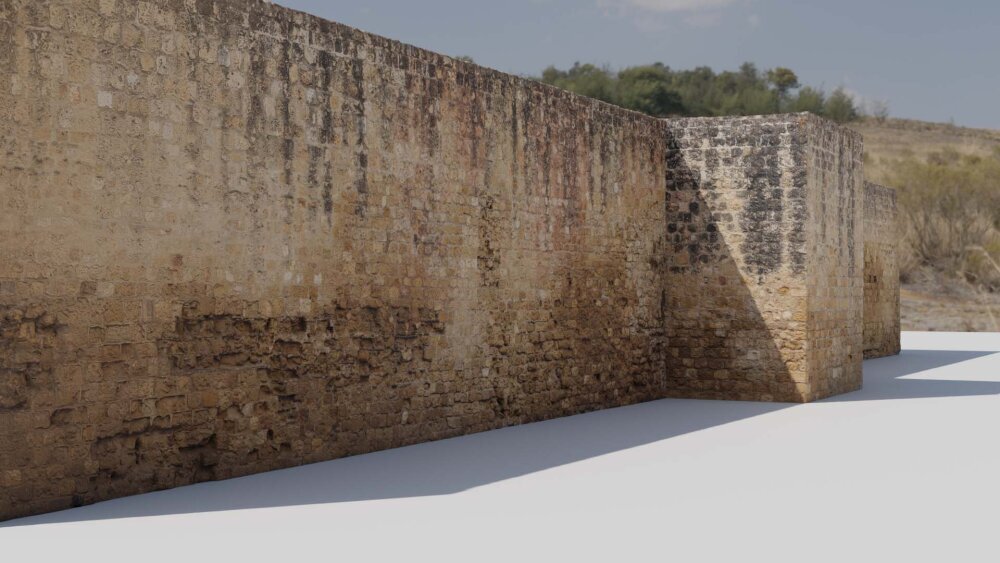 Modular Stone Walls Roman Ancient Fort Scan with Lods Pack 8 Assets 3D ...