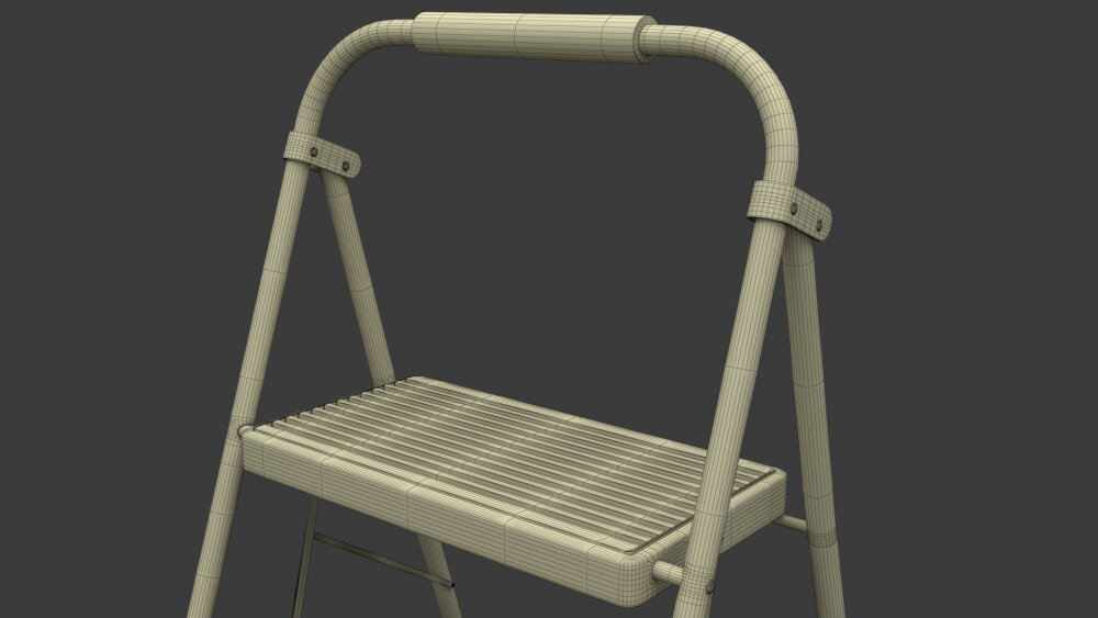 3 Step Folding Ladder 3D model - Download Tools on 3DModels.org