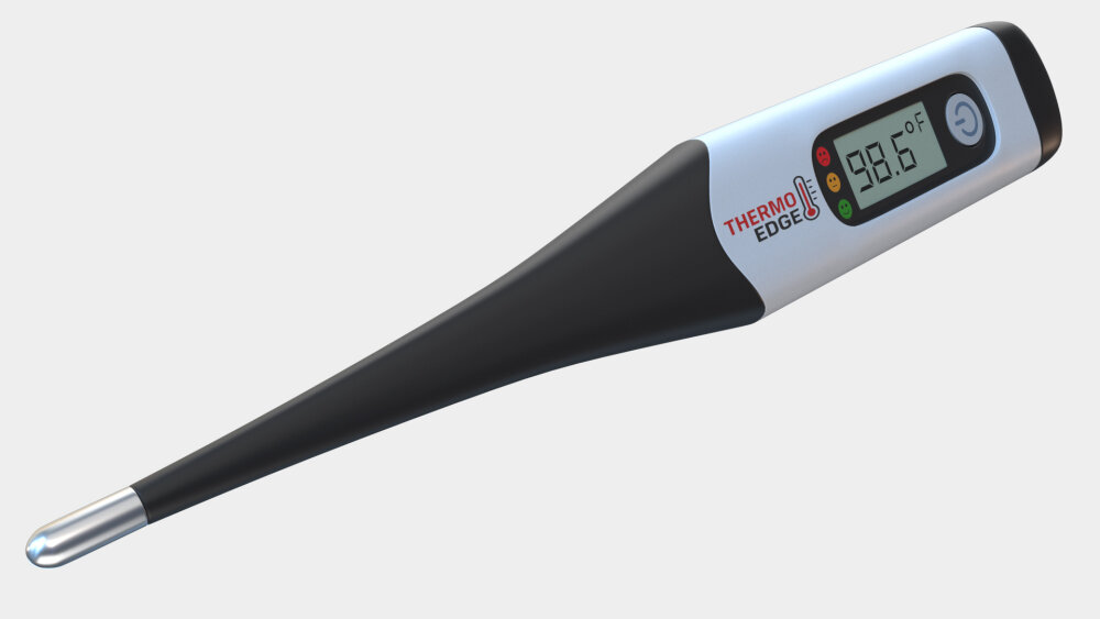Digital Thermometer Black and White 3D model - Download Medical ...