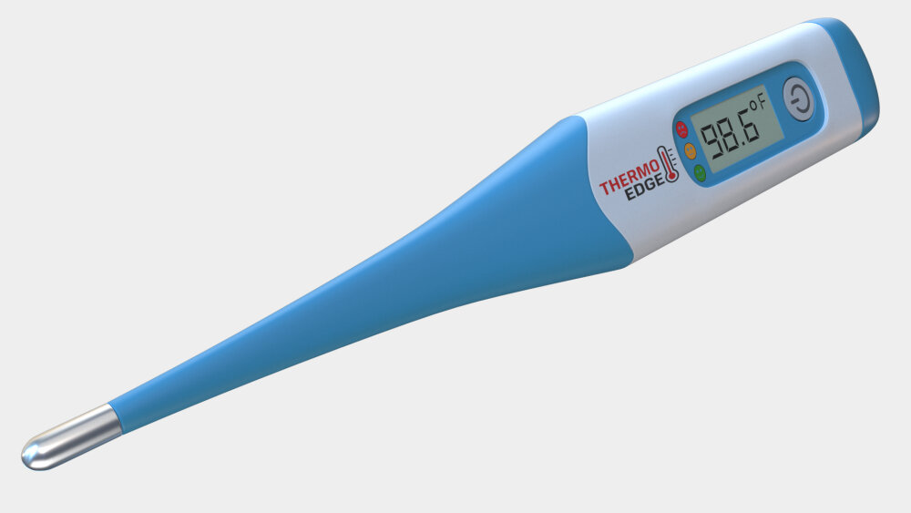 Digital Thermometer Sky Blue and White 3D model - Download Medical ...