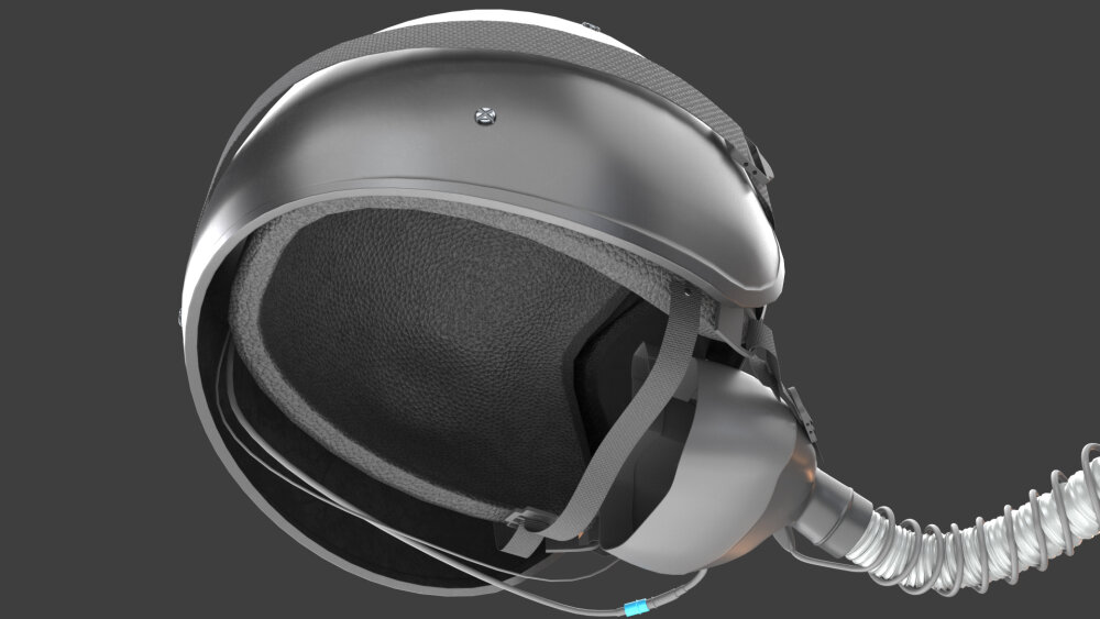 Fighter Jet Pilot Helmet with Oxygen Mask 3D model - Download Armor on ...