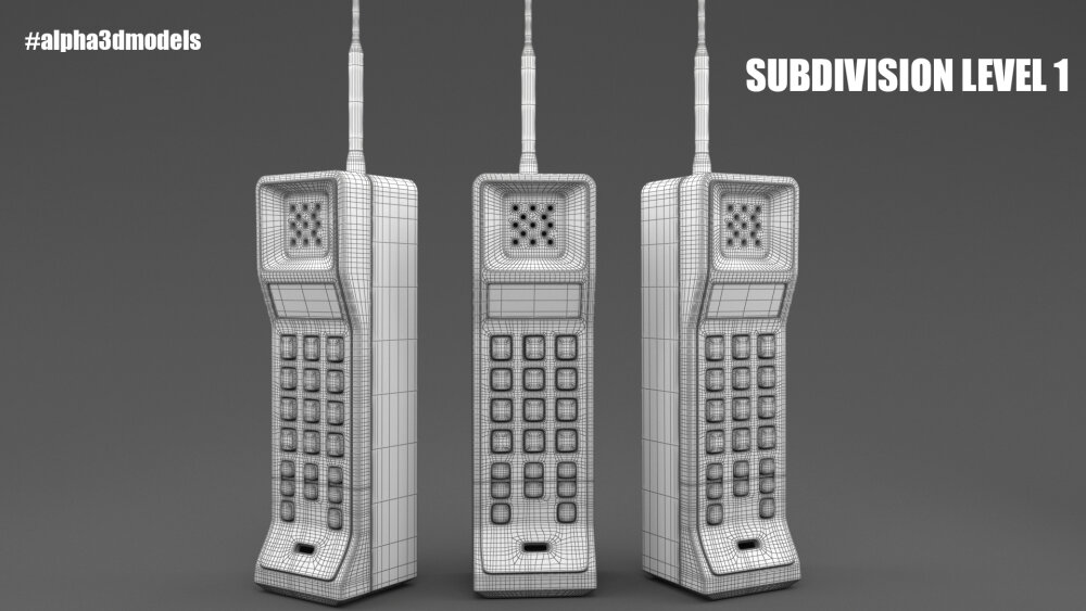 Old Cell Phone 3D model - Download Phones on 3DModels.org