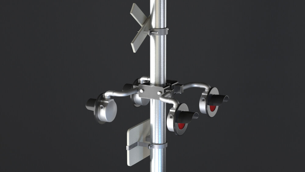 Railroad Crossing Signal 3D model - Download Street elements on ...