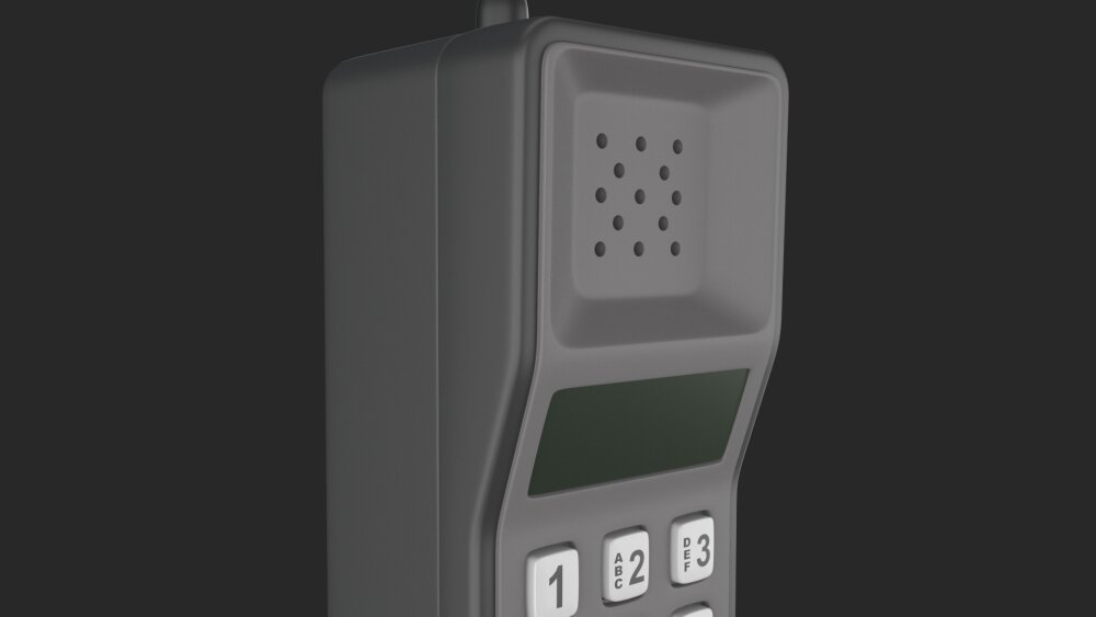Retro Brick Cell Phone 3D model - Download Phones on 3DModels.org