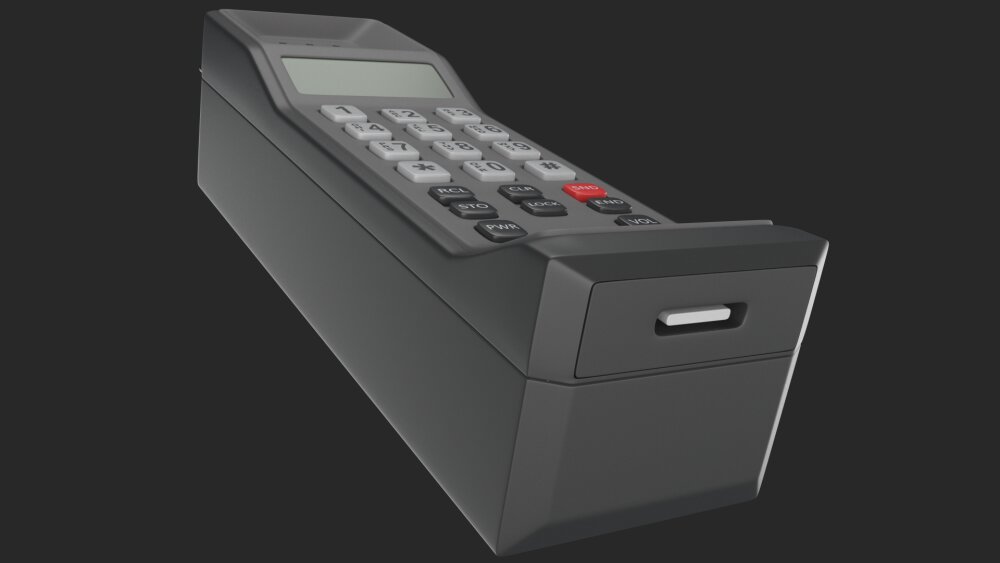 Retro Brick Cell Phone 3D model - Download Phones on 3DModels.org
