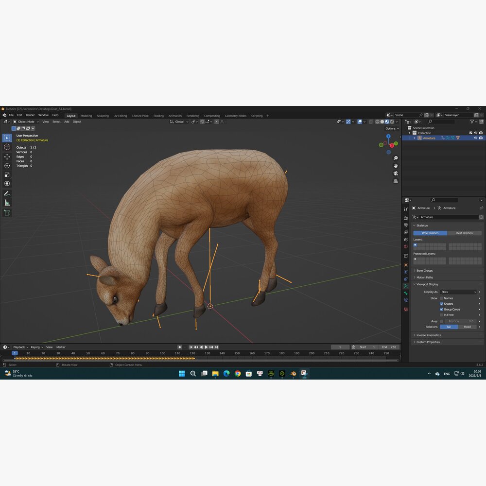 Goat A1 3D model - Download Mammals on 3DModels.org