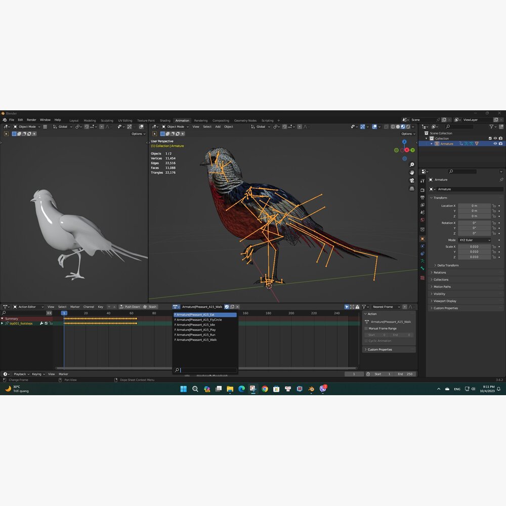 Pheasant A2 3D model - Download Birds on 3DModels.org