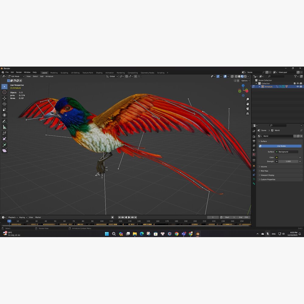 Pheasant Bird B6 3D model - Download Birds on 3DModels.org