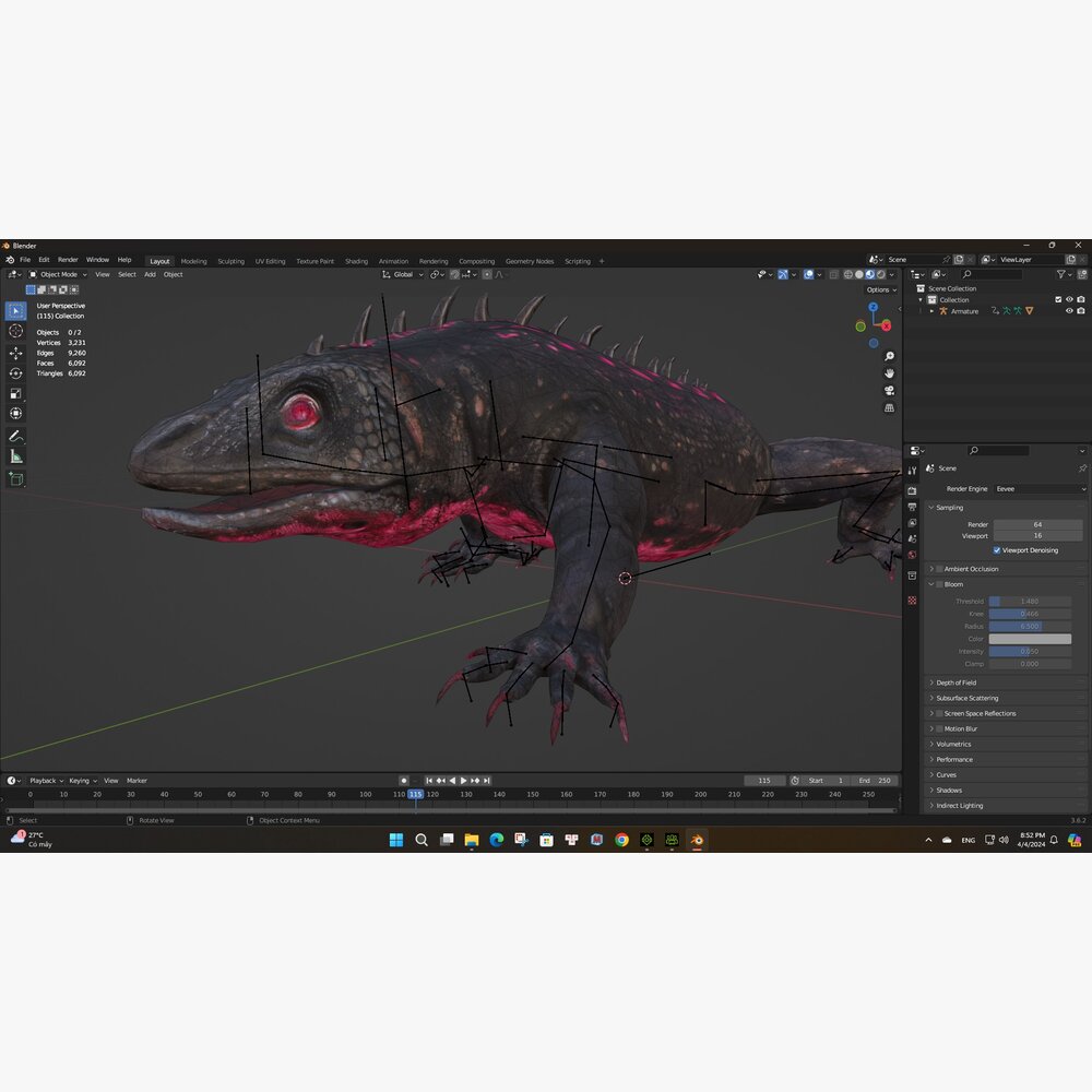 Reptiles A2 3D model - Download Mythological creatures on 3DModels.org