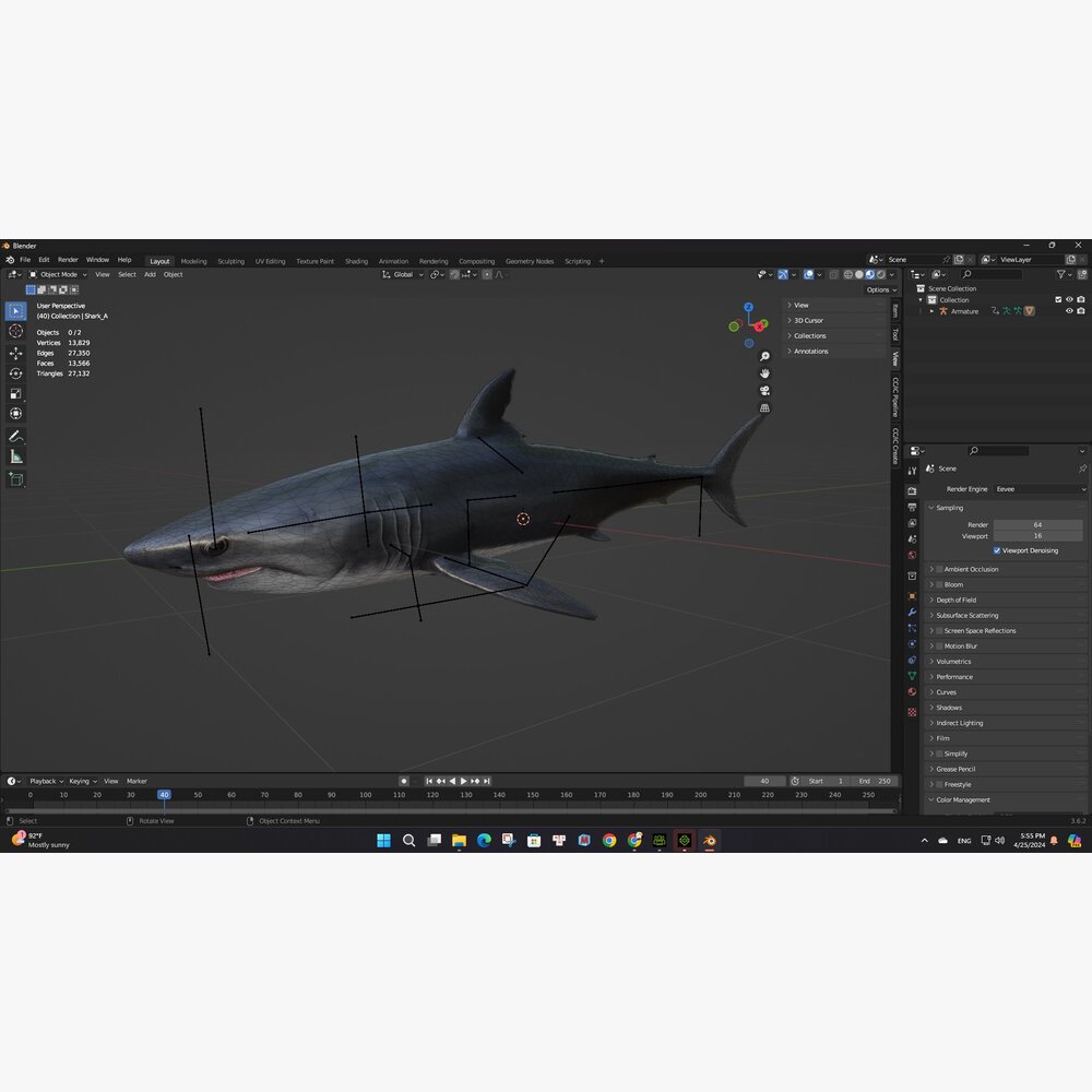 Shark A1 3D model - Download Fish on 3DModels.org