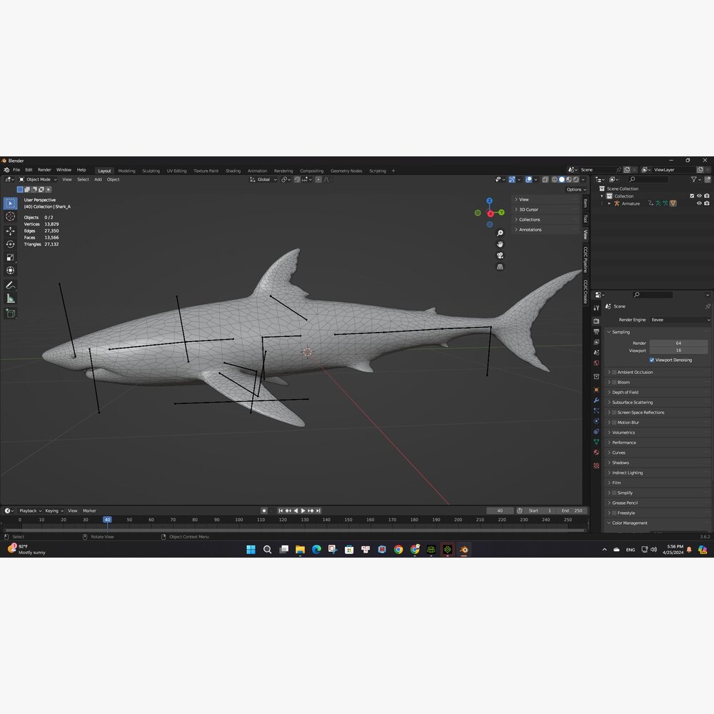 Shark A1 3D model - Download Fish on 3DModels.org