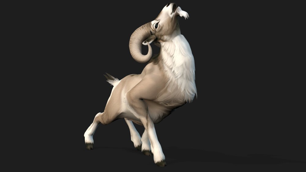 Goat B3 3D model - Download Mammals on 3DModels.org