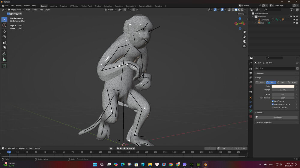 Monkey A2 3D model - Download Mammals on 3DModels.org