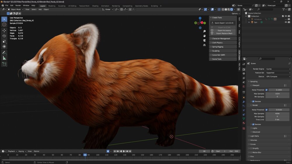 Red Panda A2 3D model - Download Mammals on 3DModels.org