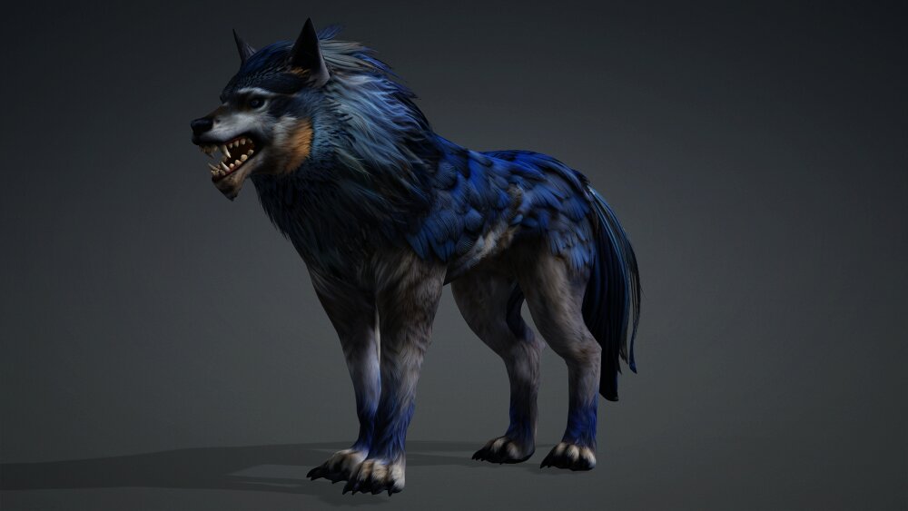 Wolf B4 3D model - Download Mammals on 3DModels.org