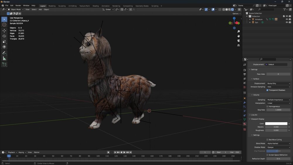 Alpaca A3 Modelo 3D - Descargar Mammalia on 3DModels.org