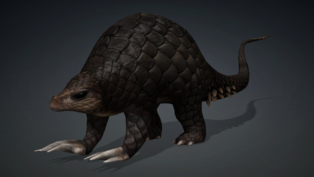 Pangolin A2 3D model - Download Mammals on 3DModels.org