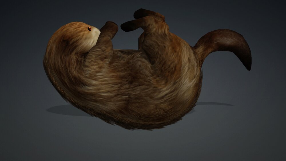 Otter A2 3D model - Download Mammals on 3DModels.org