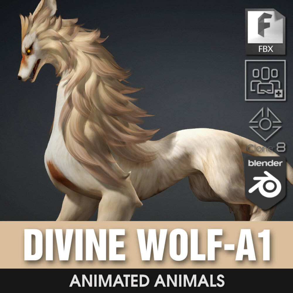 Lobo Divino A1 Modelo 3D - Descargar Criaturas mitológicas activado ...