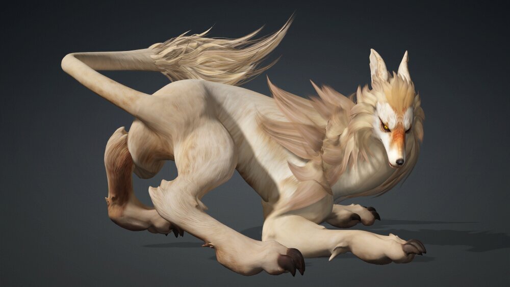 Divine Wolf A1 3D model - Download Mythological creatures on 3DModels.org