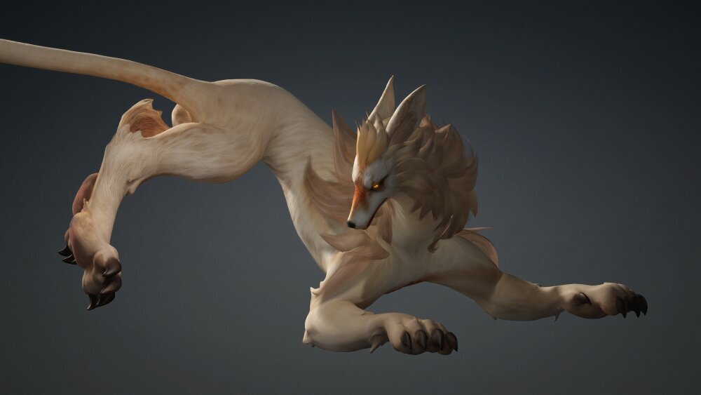 Divine Wolf A1 3D model - Download Mythological creatures on 3DModels.org