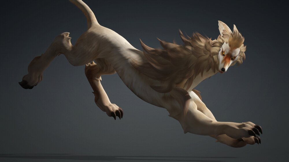 Divine Wolf A1 3D model - Download Mythological creatures on 3DModels.org