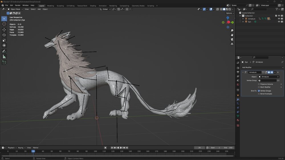 Divine Wolf A1 3D model - Download Mythological creatures on 3DModels.org